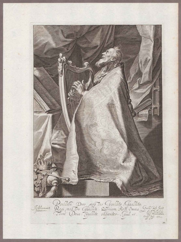 Царь Давид, играющий на арфе.